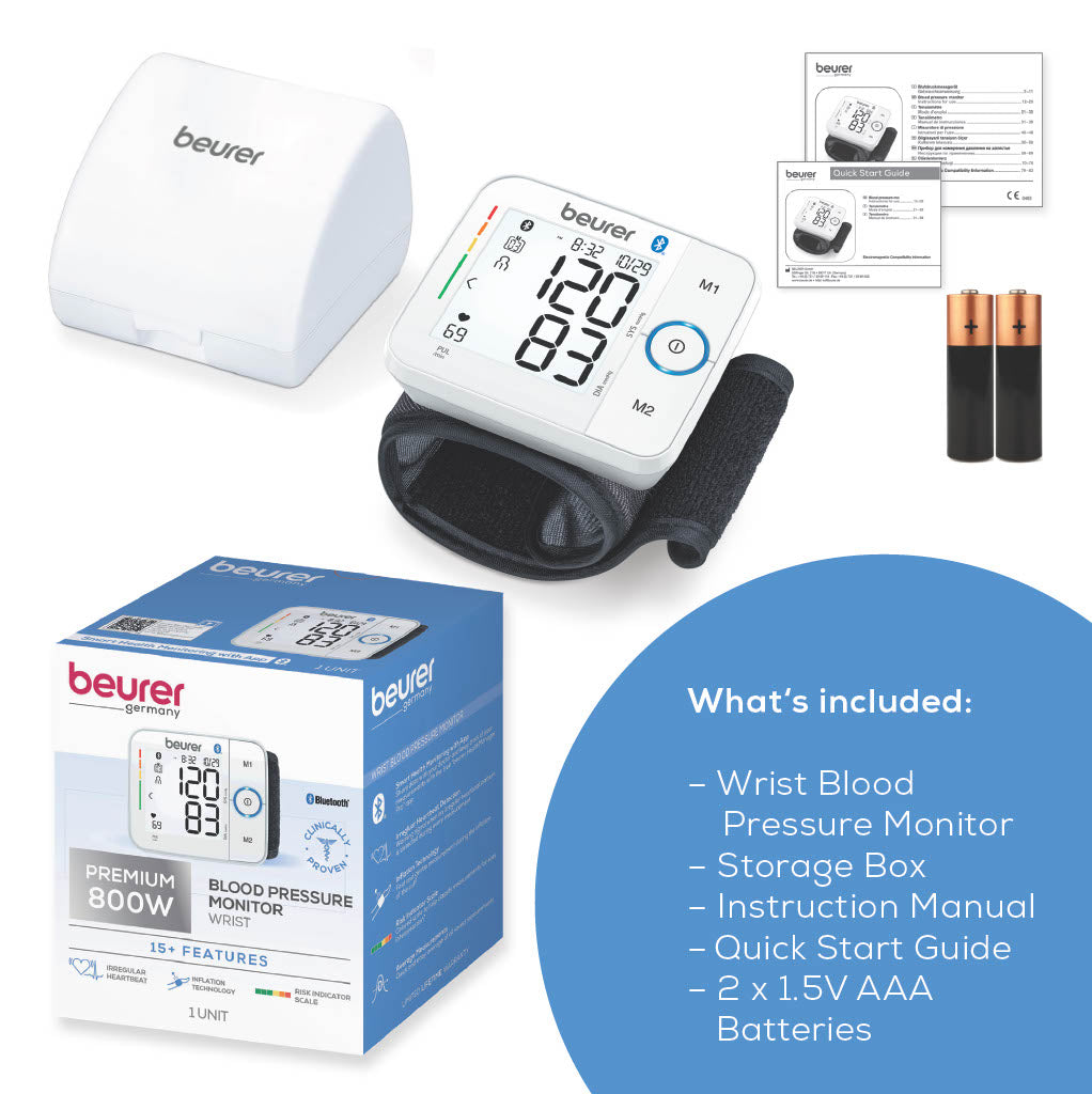 Best Bluetooth Wrist Blood Pressure Monitor Premium 800W — Beurer