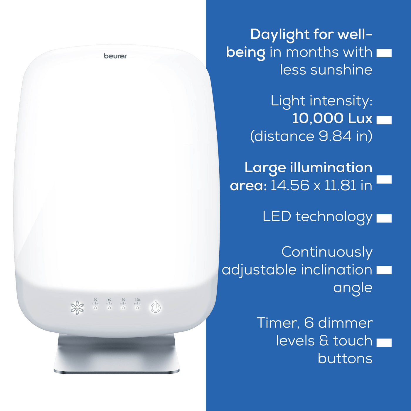 Extra Bright Daylight Lamp TL95 | Light Therapy Lamp |Beurer