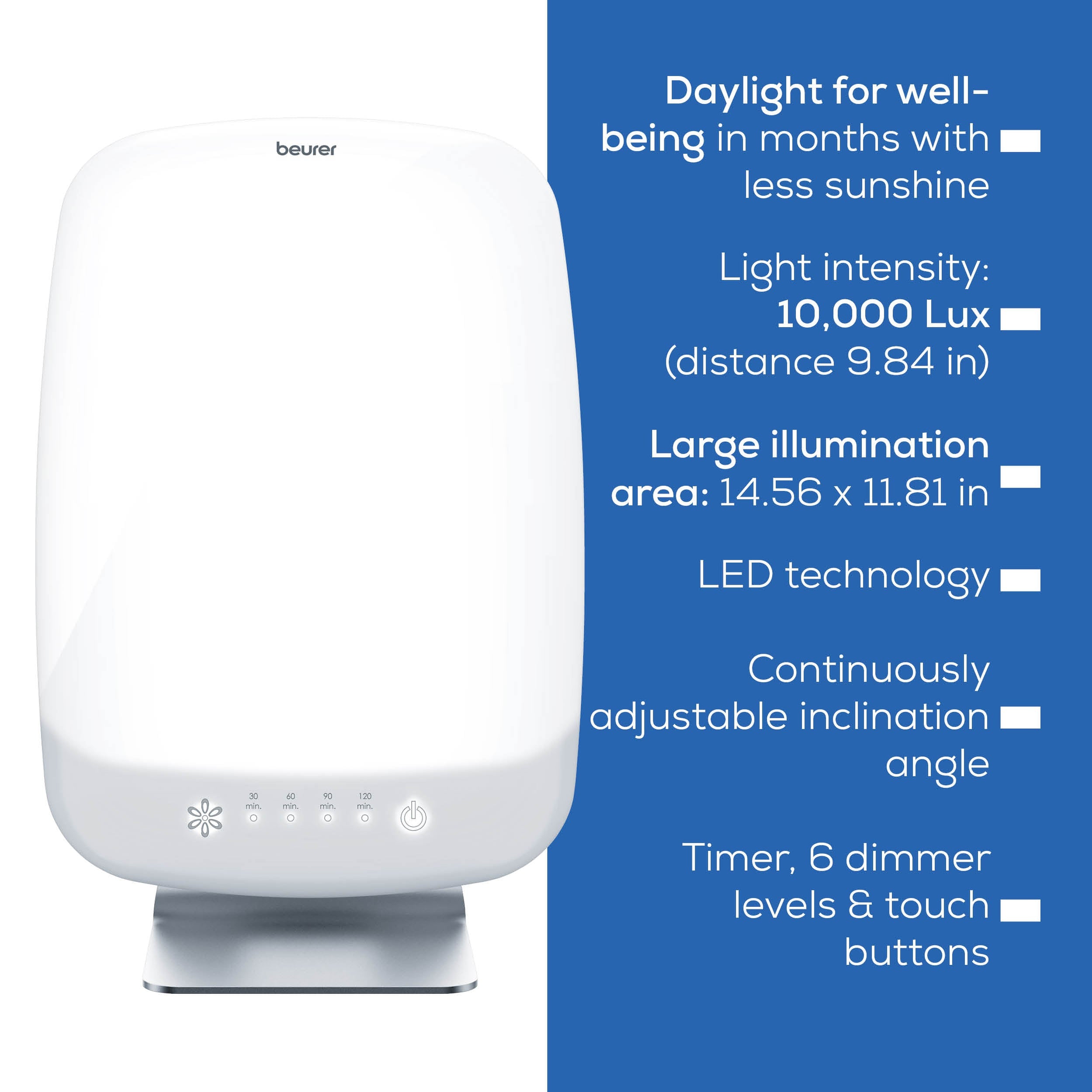 Extra Bright Daylight Lamp TL95 | Light Therapy Lamp |Beurer