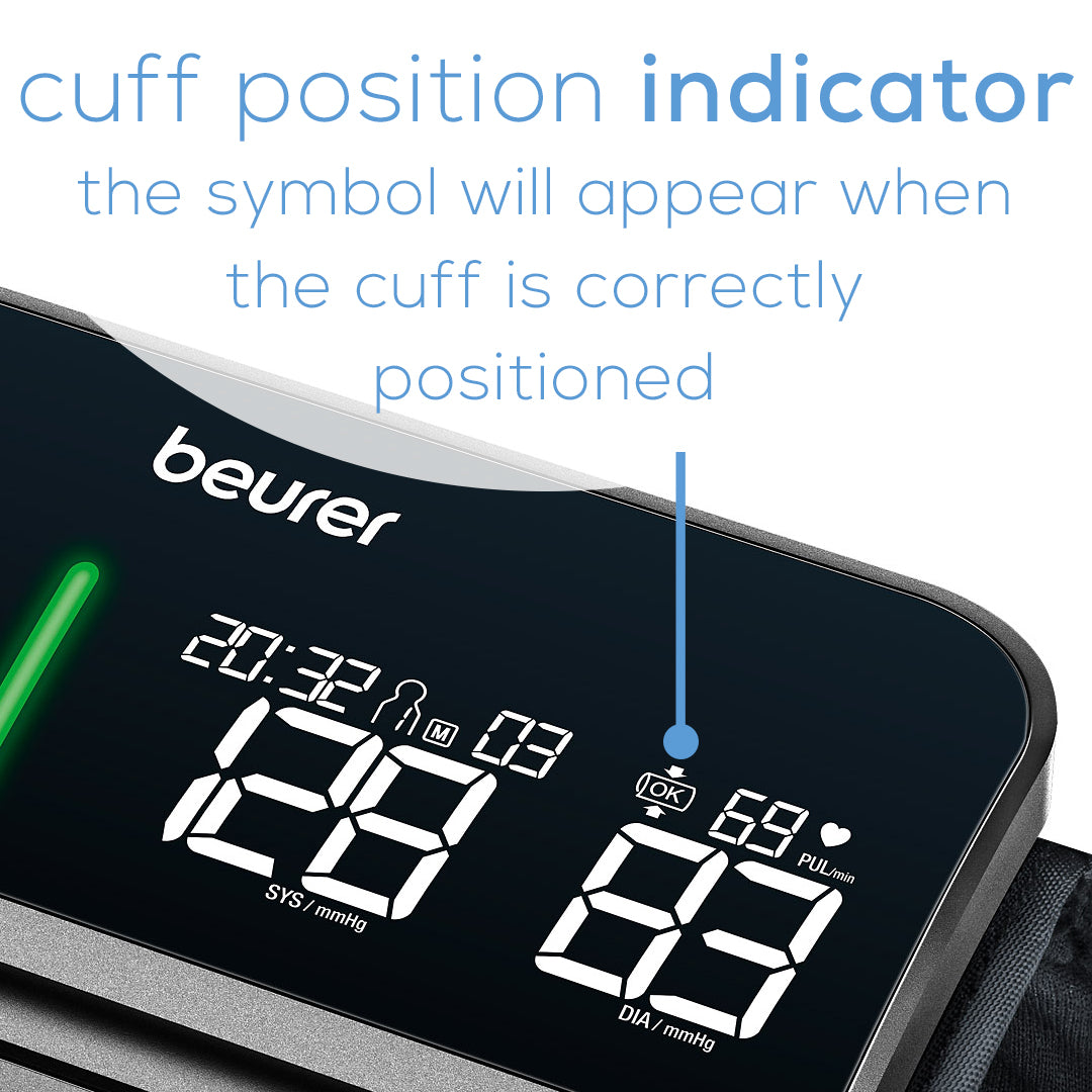 Beurer Bluetooth & Wireless One-Piece Blood Pressure Monitor, BM81 ...