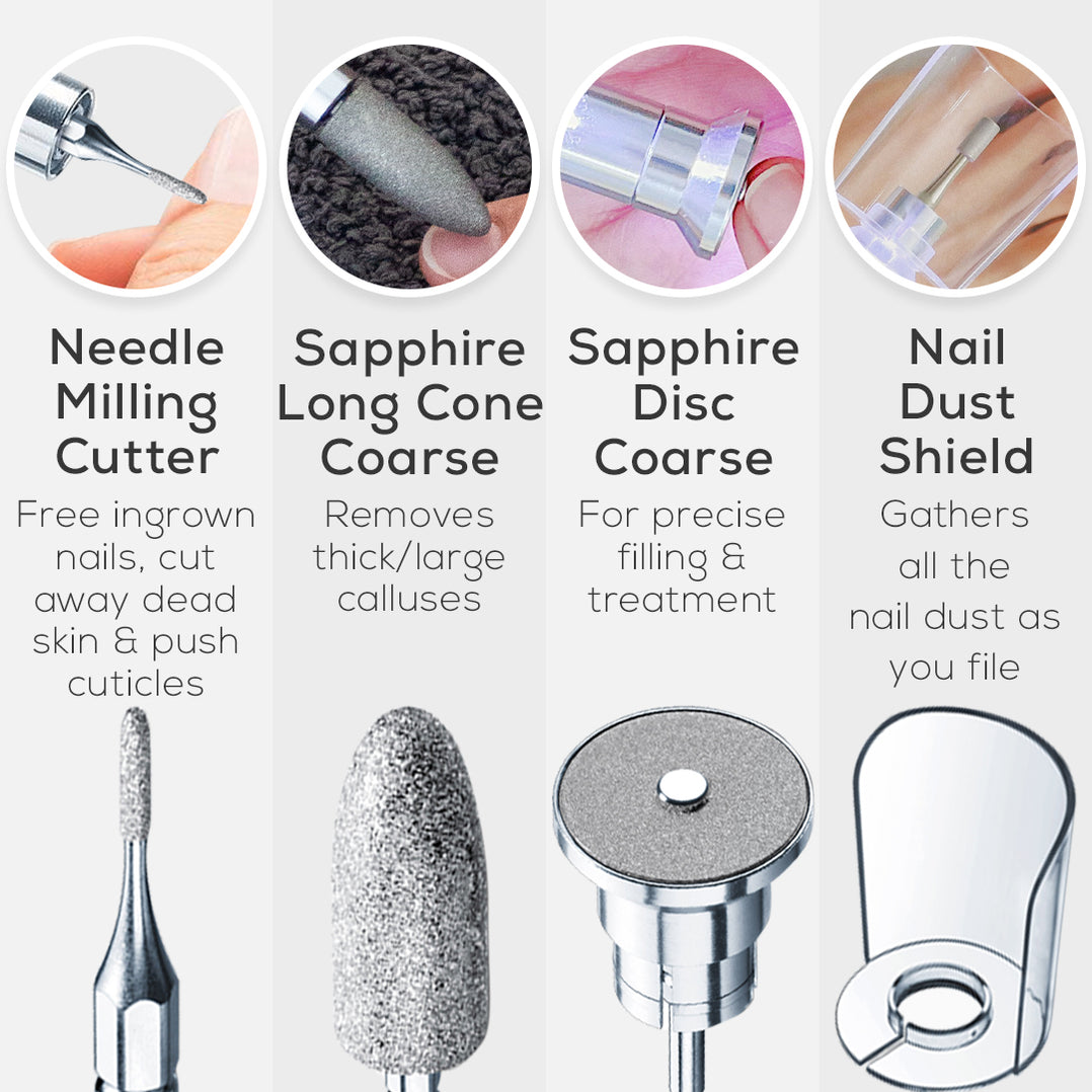Professional Manicure & Pedicure Nail Drill Set MP62 - 24 Piece — Beurer